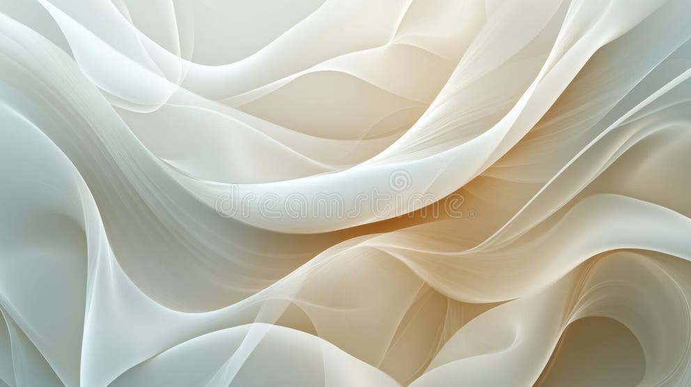 Elegant Draped Fabric with Soft Waves and Subtle Color Gradation Stock ...