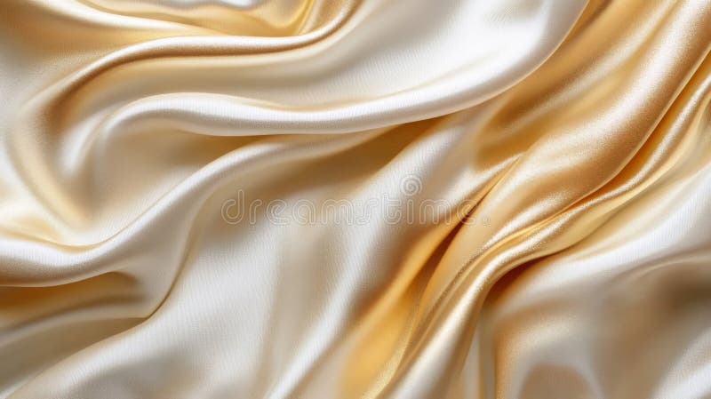 Elegant Draped Gold Silk Fabric Texture Background Stock Illustration ...