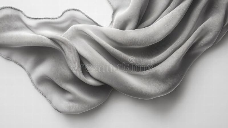 Elegant Draped Grey Fabric, Luxurious Texture, Soft Flowing Silky ...