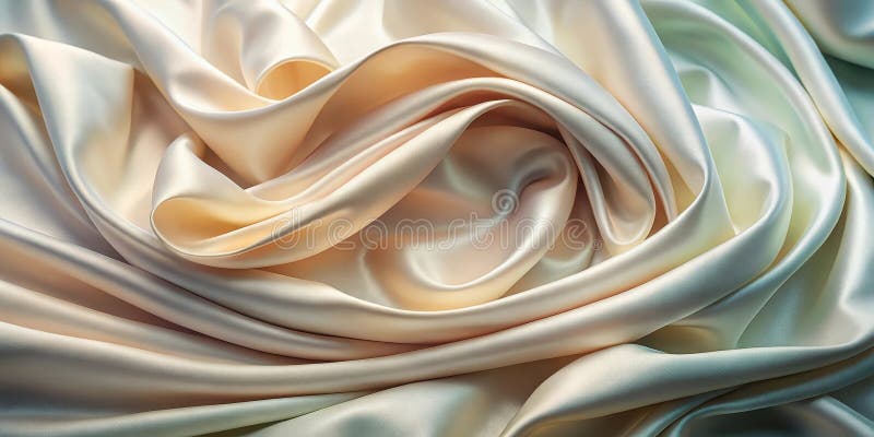 Elegant Draped Satin Fabric with Soft, Gentle Undulations and Subtle ...