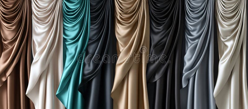 Elegant Draped Silk Fabric Textures: Rich Colors High Quality Image ...