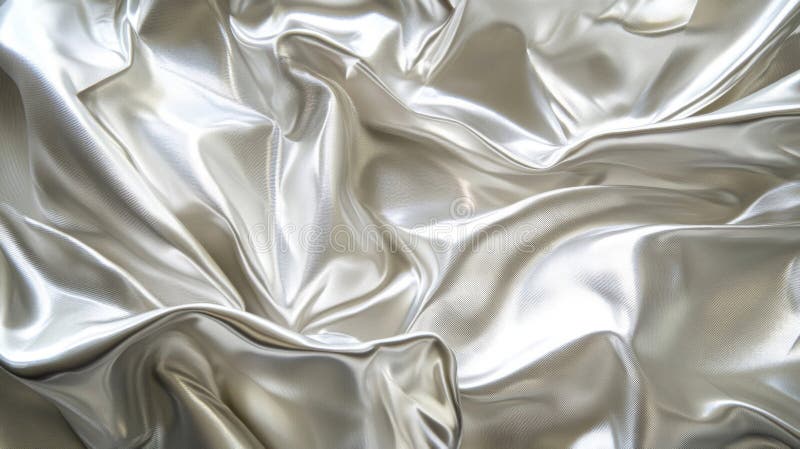 Elegant Draped Silver Fabric Texture Stock Illustration - Illustration ...