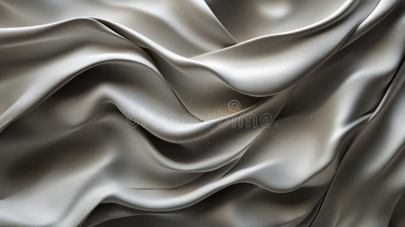 Elegant Draped Silver Silk Fabric Texture Stock Illustration ...