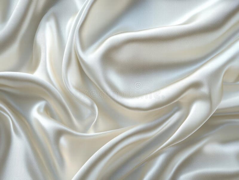 Elegant Draped White Satin Fabric Texture Stock Image - Image of ...