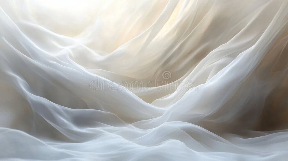 Elegant Draped White Sheer Fabric Texture Stock Illustration ...