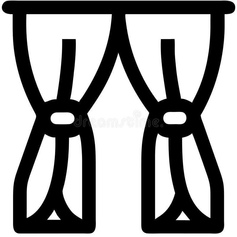 Elegant Drapes for Home Decor and Interior Design Projects Vector Art ...