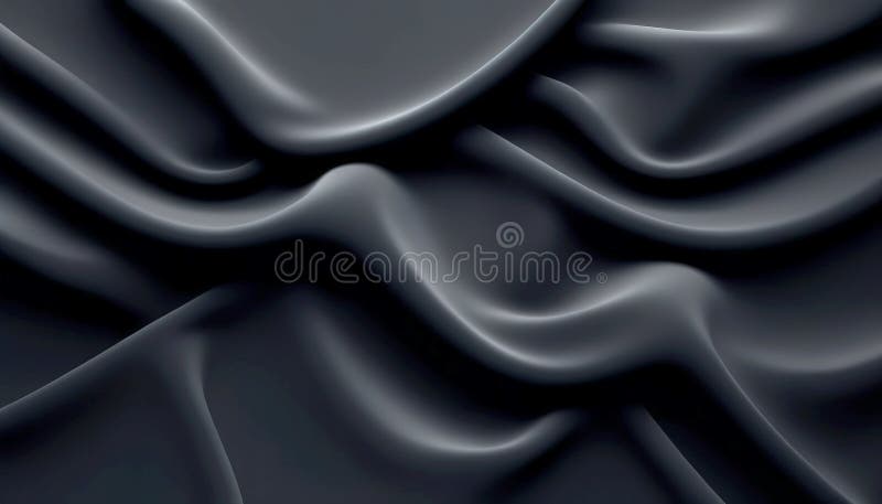 Elegant Draping of Dark Fabric Creating Smooth, Flowing Textures in ...