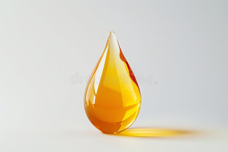 Elegant Drop of Golden Liquid on a Light Background. Generative Ai ...