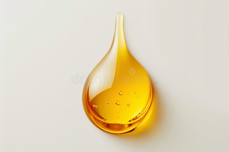 Elegant Drop of Golden Liquid on a Light Background. Generative Ai ...