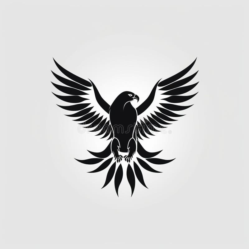 Elegant Eagle Logo Design with Unique Use of Negative Space Stock ...
