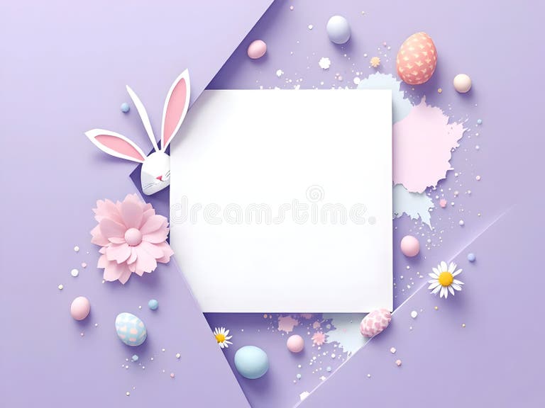 Elegant Easter Frame Illustration Stock Illustration - Illustration of ...