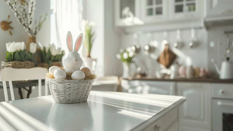 Elegant Easter Kitchen Decor Stock Image - Image of blooming, pastel ...