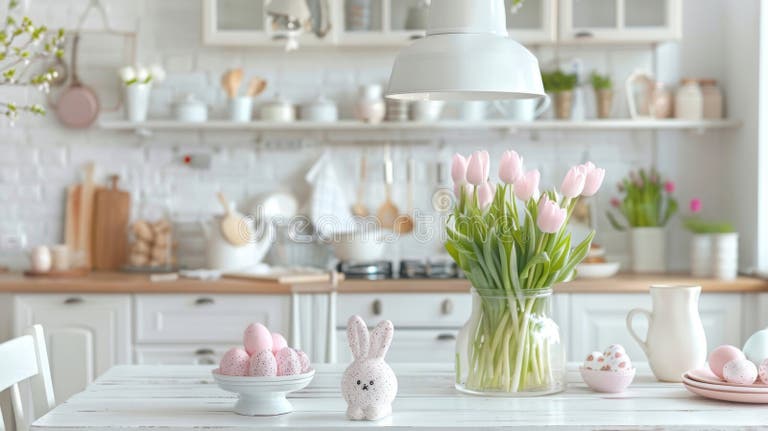 Elegant Easter Kitchen Decor Stock Image - Image of decorations, april ...