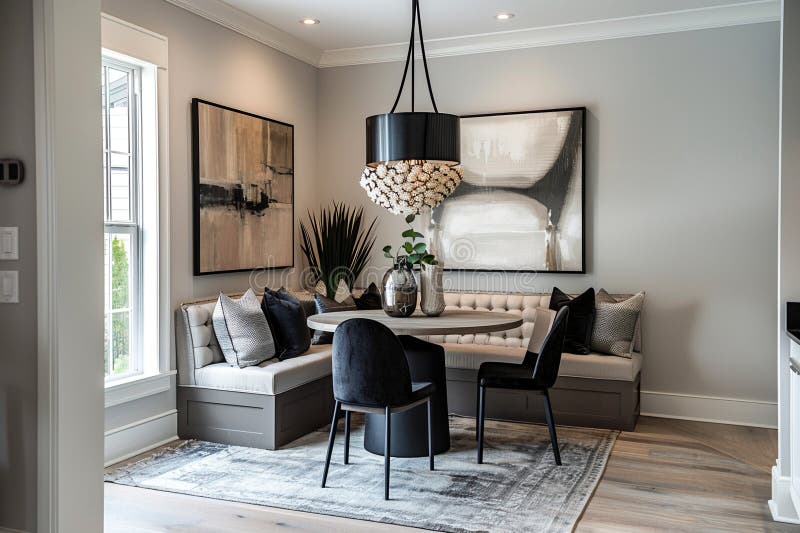 Sophisticated Dining Nook: Modern Elegance Meets Cozy Comfort. Perfect ...