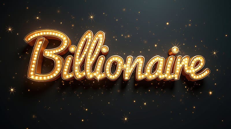 Luxury Billionaire Text Effect in a Golden and White Style Stock Illustration - Illustration of ...