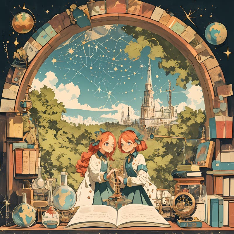 Elegant Education: Where Knowledge Meets Curiosity Stock Illustration ...