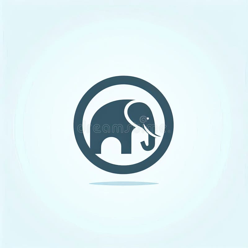 Elegant Elephant Silhouette Icon Design Stock Illustration ...