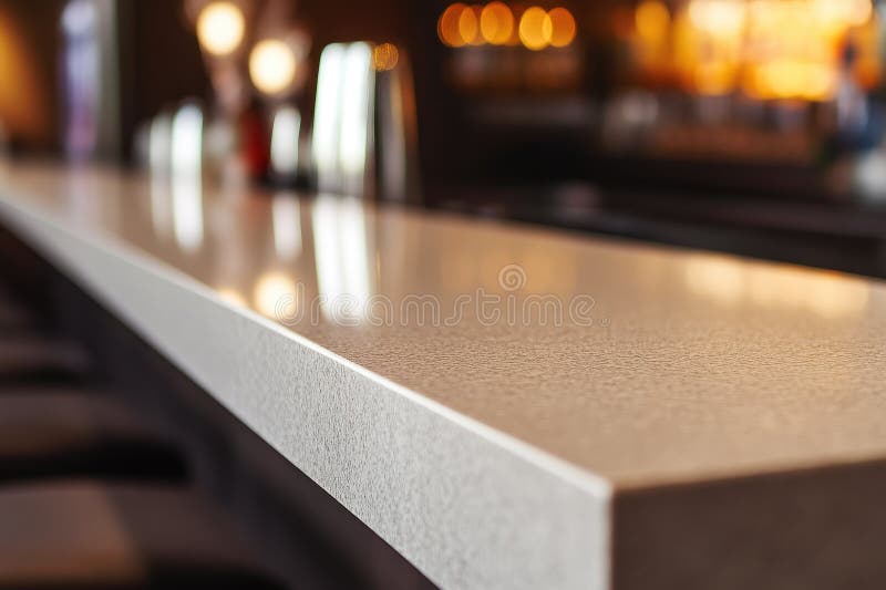 Elegant Empty Bar Countertop with Soft Lighting. Stock Illustration ...