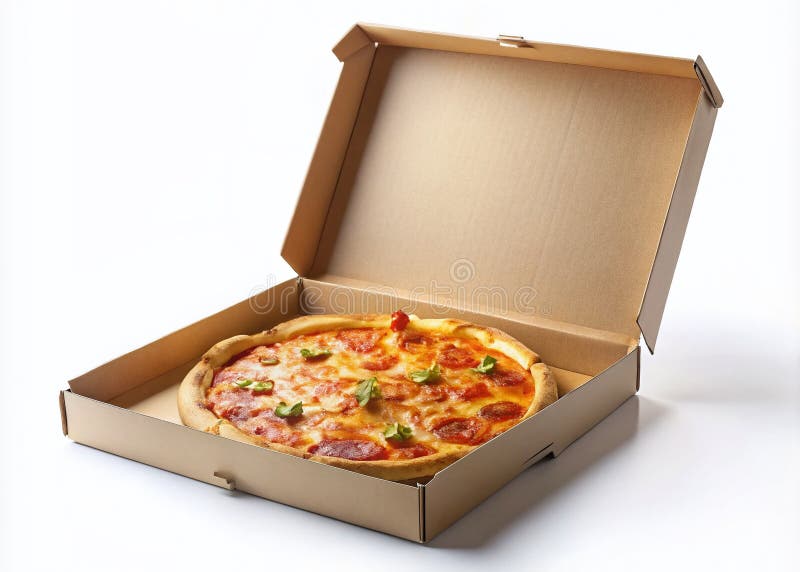Elegant Empty Cardboard Pizza Box Mockup for Branding and Design ...