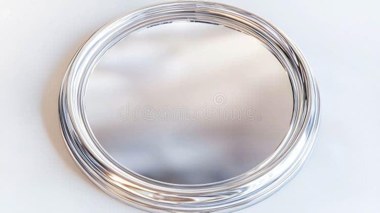 Elegant Empty Circular Picture Frame on White Wall for Interior Design ...