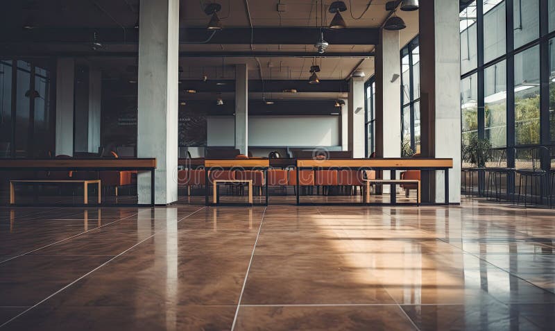 Elegant Empty Coworking Environment. Created by AI Tools Stock ...