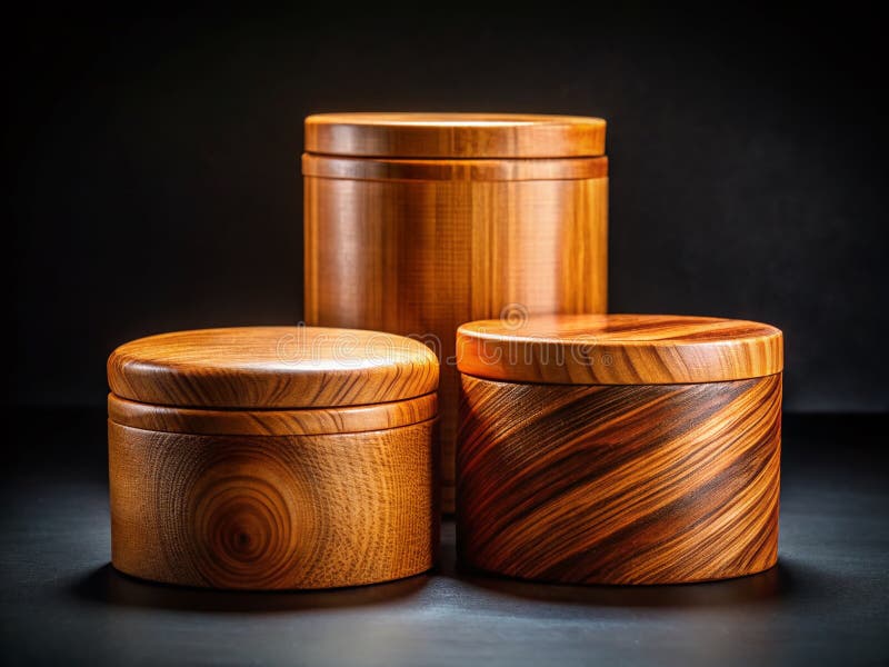 Empty Cylindrical Wooden Boxes a Versatile Photography Prop for Product ...