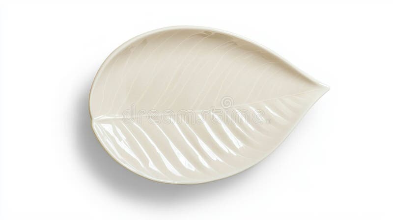 Elegant Leaf Shaped Ceramic Dish Home Decor Serving Stock Photos - Free ...