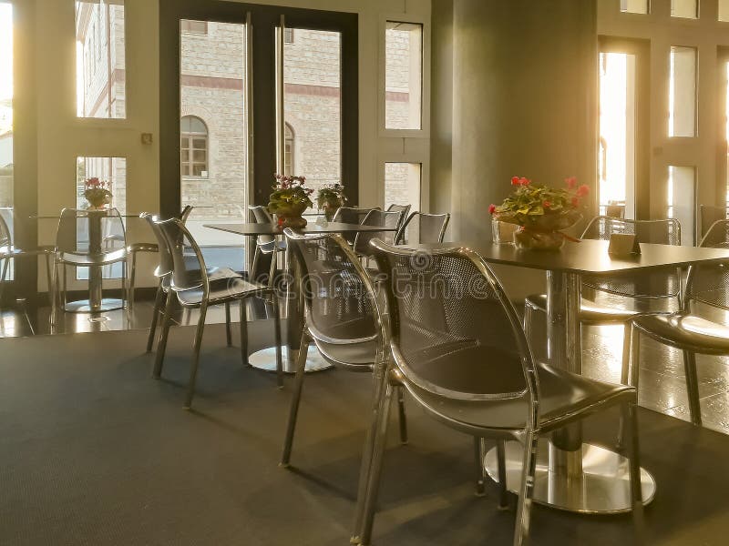 Elegant Empty Restaurant, Athens Greece Editorial Stock Photo - Image ...