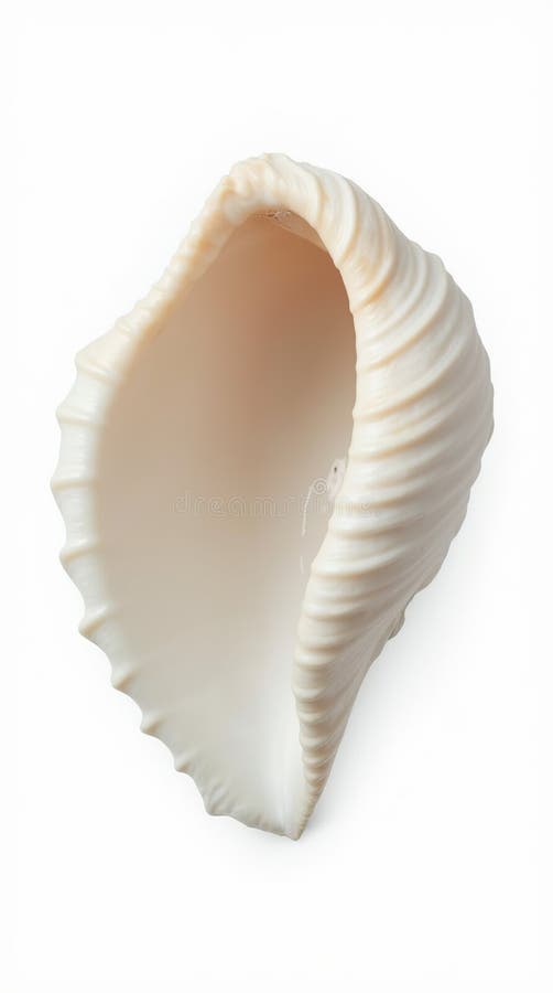 Elegant Empty Seashell Isolated on White Background Stock Illustration ...