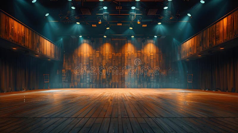 Elegant Empty Stage Awaits Performance. Concept Theatre, Stage Design ...