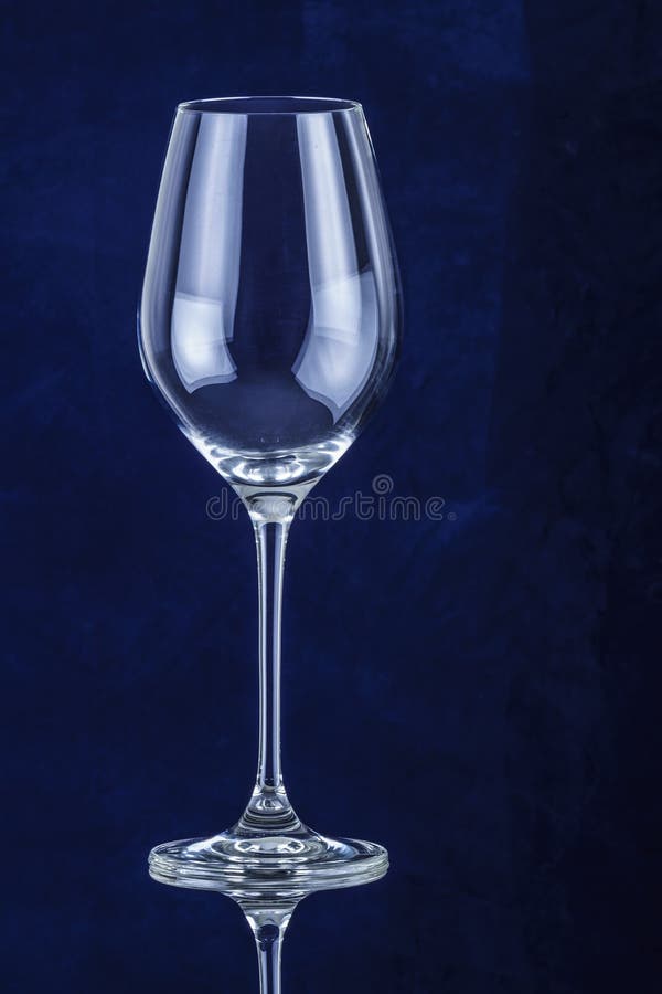 Elegant Empty Wine Glass stock photo. Image of dark, elegance - 34145652
