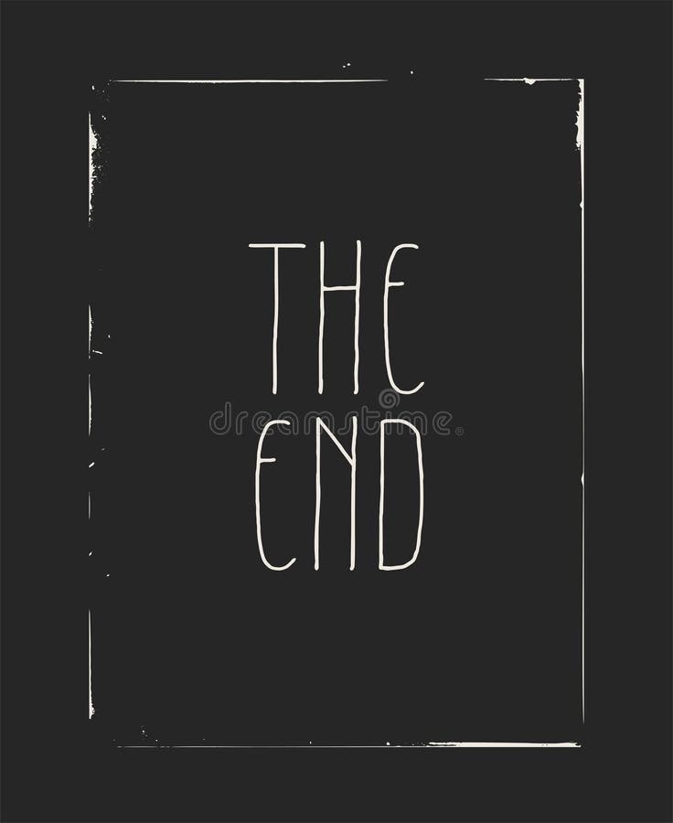 Elegant the end message stock vector. Illustration of style - 273258723