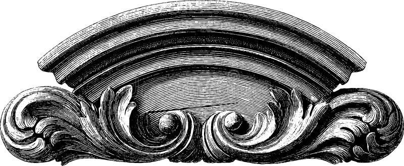 Elegant Engraved Curved Pediment Design for Architectural Decor and ...