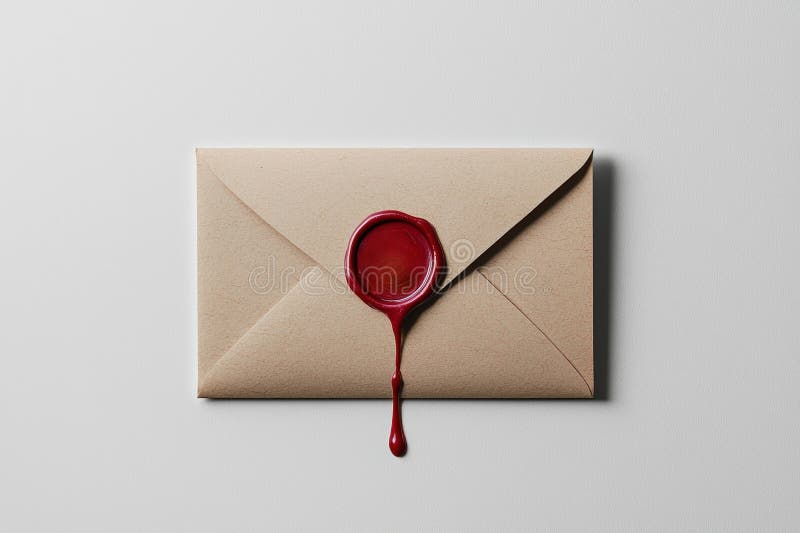 An Elegant Envelope Sealed with a Wax Stamp Symbolizing Classic ...