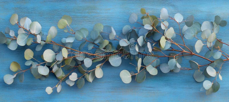 Elegant Eucalyptus Leaves on Soft Pastel Background, Perfect for ...