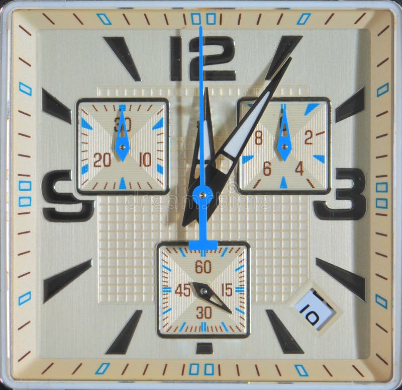 Watch the Square Face of Time Stock Photo - Image of alarm, clock: 30024088