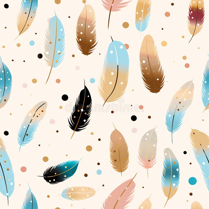 Elegant Feather Pattern on Speckled Background Stock Image - Image of ...