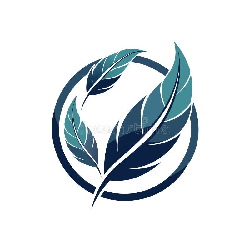 Elegant Feathers Arranged in a Circle, Creating a Modern Abstract ...