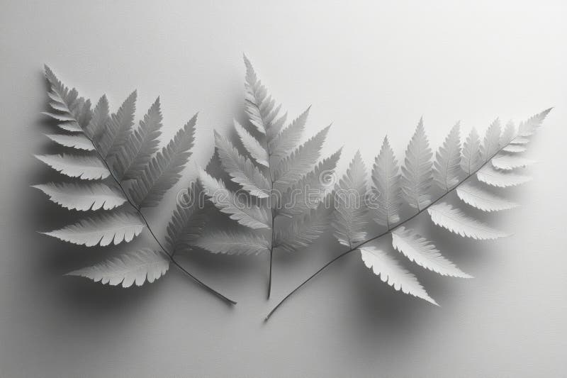Elegant Fern Leaves Shadow Design Element: a Botanical-Inspired ...