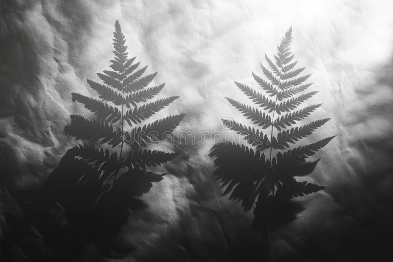 Elegant Fern Leaves Shadow Design Element: a Botanical-Inspired ...