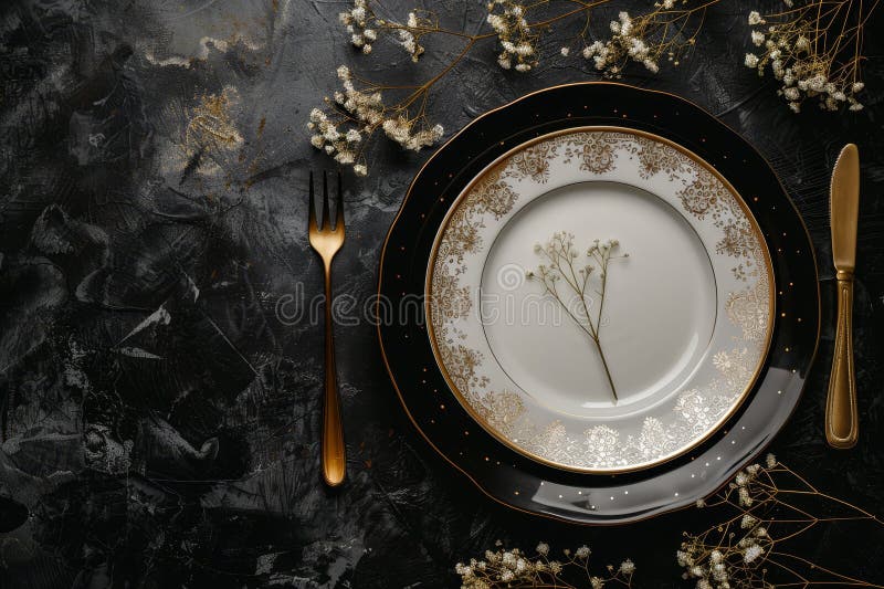 Elegant Fine Dining Table Setting for Weddings and Romantic Events with ...