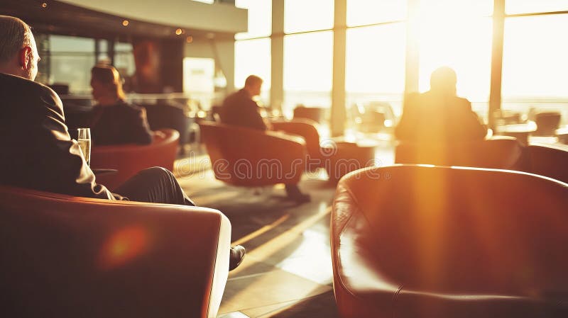 Elegant First Class Lounge with Exclusive Services for VIP Guests and ...