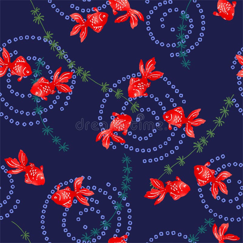 Elegant fish pattern stock illustration. Illustration of background ...