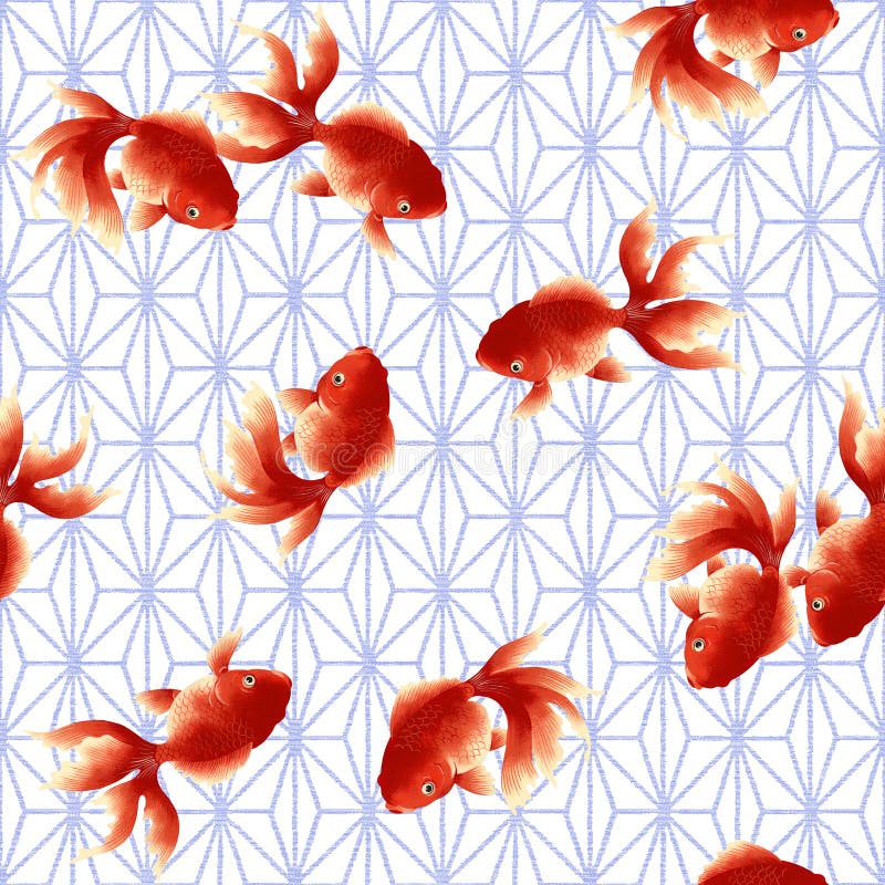 Elegant fish pattern stock illustration. Illustration of pattern - 59984111