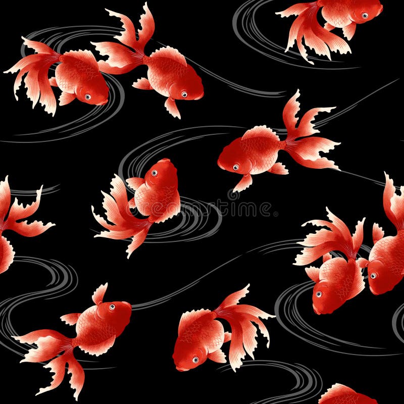 Elegant fish pattern stock illustration. Illustration of freshwater ...