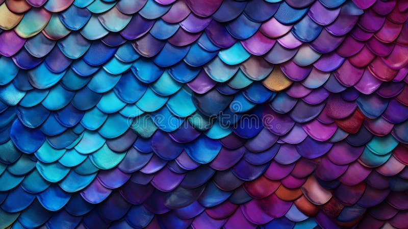 Elegant Fish Scale Pattern with Clean Lines, Flat Texture, High ...