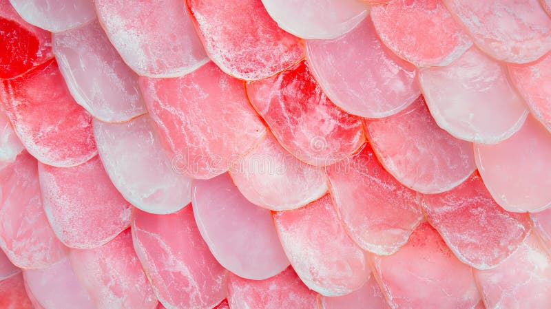 Elegant Fish Scale Tile Pattern in Pink with White Grout for Interior ...