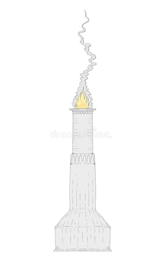 Elegant flame draw stock vector. Illustration of flambeau - 327580986