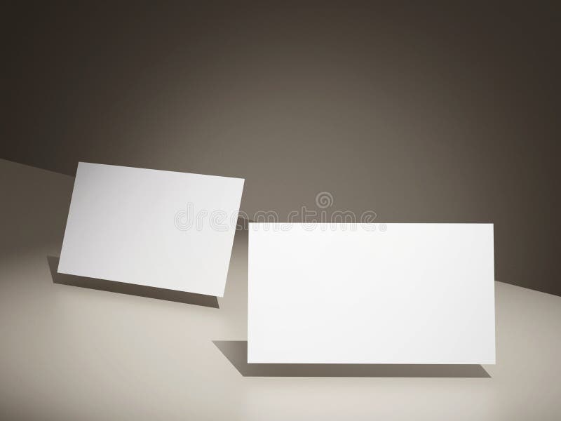 Elegant Floating Business Card Logo Mockup Presentation Stock ...