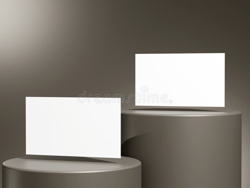 Elegant Floating Business Card Logo Mockup Presentation Stock ...